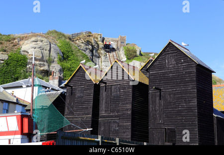 The Net Shops Hastings Traditional tall black wooden sheds built by ...