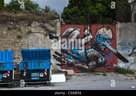 Poor district of Palermo, Sicily, Italy - street scene Stock Photo - Alamy