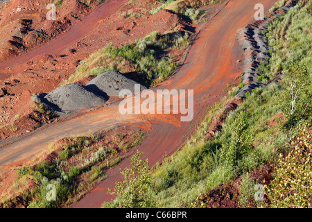 Taconite iron ore strip mine in the Mesabi Range, Minnesota Stock Photo ...