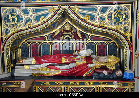 UK Devon Exeter Cathedral Hugh Courtenay effigy Stock Photo - Alamy