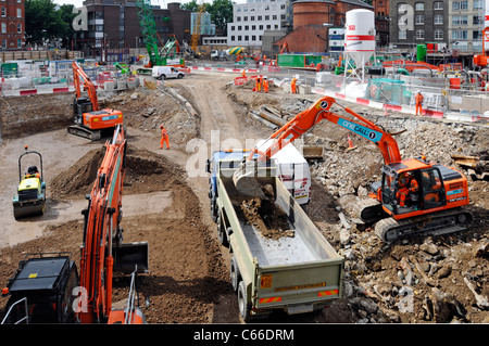 Construction of the London Underground Stock Photo - Alamy