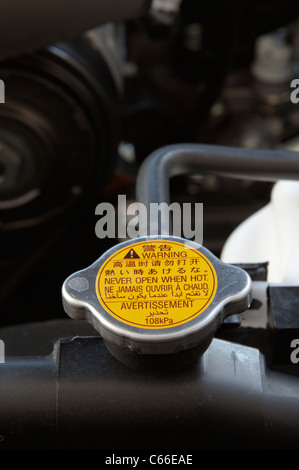 Engine Coolant Radiator Cap, Engine, Warning Sign Stock Photo - Alamy