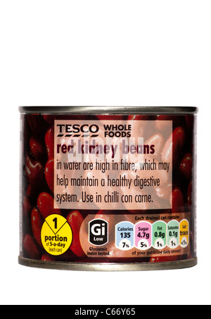 Tin Can of Tesco Own Brand Rhubarb in Light Syrup Stock Photo - Alamy