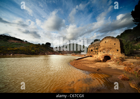 Brightly colored river, the river Odiel, Huelva, Spain Stock Photo - Alamy