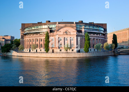 Parliament of Sweden building in Stockholm. Swedish government Stock ...