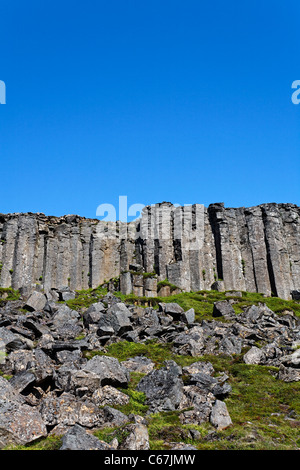 Basalt columns at Gerduberg, Snaefellsnes Peninsula, Iceland Stock ...