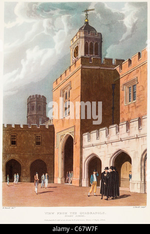 Rugby School, England, in 1816. From Ackerman's History of Rugby School ...