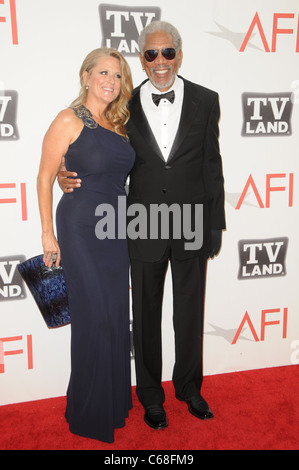Morgan Freeman, Wife at arrivals for American Film Institute (AFI) 39th ...