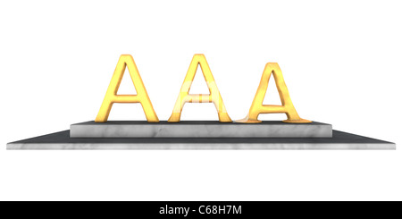 golden triple a bond rating symbol melts Stock Photo - Alamy