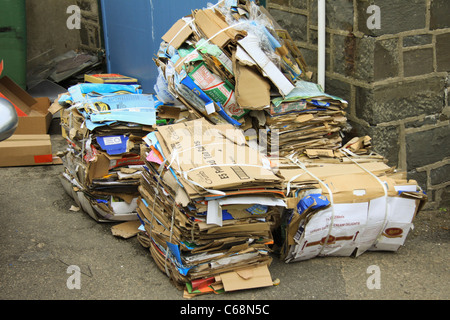 Cardboard collection. used cardboard ready to be recycled Stock Photo ...