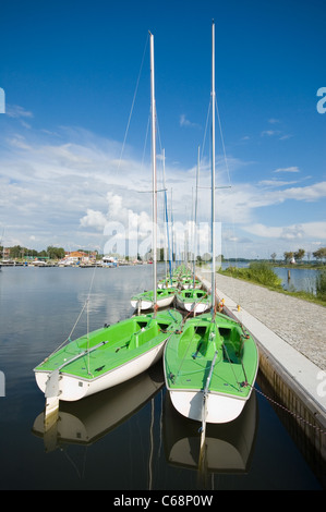Poland, Masuria, Masuria lake, jetty, sailboats, tourists, Europe ...