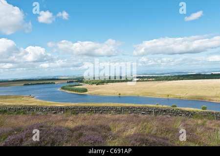 From Blackhill looking down on Threipmuir reservoir Balerno Midlothian ...
