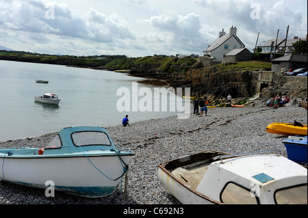 The fishing village of Moelfre on Anglesey Stock Photo - Alamy