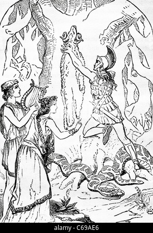 Medea, the daughter of King Aeetes, and Orpheus plays his lyre as the ...