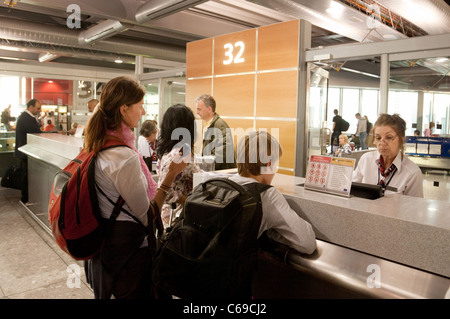security screening London Heathrow Airport Terminal 5 early in the ...