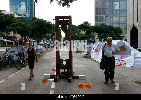 A guillotine installation, the symbol of the French Revolution placed ...