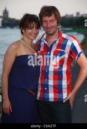 Sabine Heinrich, Thorsten Schorn arriving at MS Rheinenergie for ...