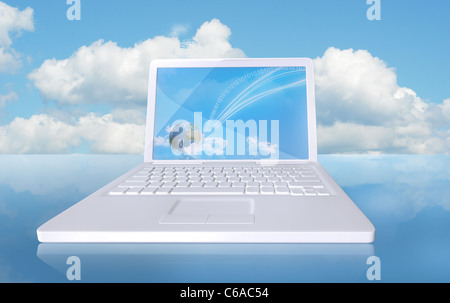 Digital Touchdown with Cloud Computing technology Stock Photo - Alamy