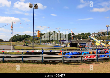 GRAND PRIX GO KARTS dawlish warren devon england uk Stock Photo - Alamy