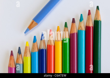 crayons isolated / Color pencils or wood crayons isolated on white ...