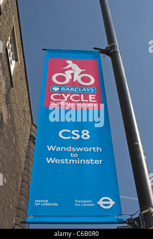 LONDON- The CS8 Cycle Superhighway in Pimlico south west London ...