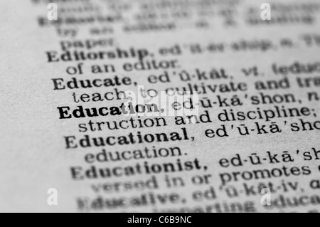Definition of education Stock Photo - Alamy