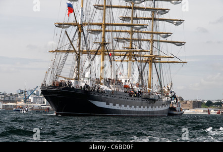 Tall ship, four-masted barque, Russian sail training ship Kruzenshtern ...