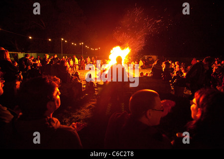 Communal campfire, Green man festival 2011 , Glanusk Park ,Crickhowell ...