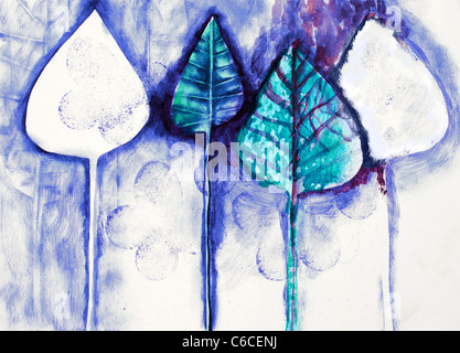 Fall leaf. Hand-painted autumn illustration. A detailed isolated ...