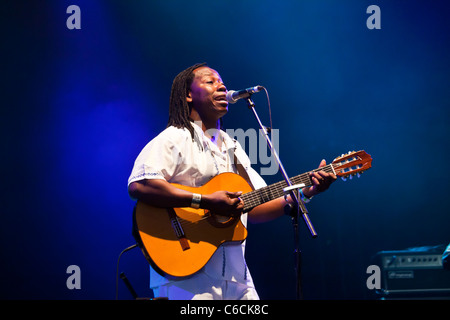 Aurelio Martinez, Honduran singer and guitarist, performing at WOMAD ...