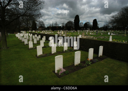 Cambridge City Cemetery,England. Plots within the cemetery are ...