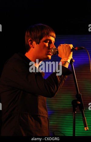 Wesley Eisold Cold Cave performing at Le Poisson Rouge New York City ...