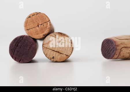 Wine corks on white background Stock Photo - Alamy