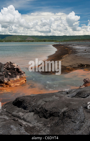 Hot Springs near the base of Tavurvur Volcano in the Rabaul Caldera ...