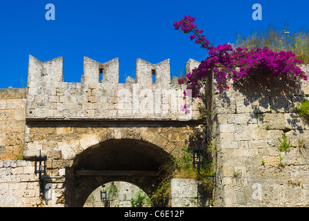Greece, Rhodes, Medieval fortified wall Stock Photo - Alamy