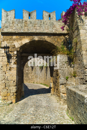 Greece, Rhodes, Medieval fortified wall Stock Photo - Alamy