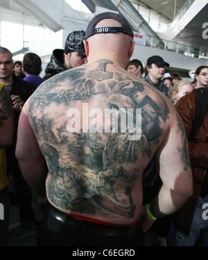 Pornographic tattoo Moscow Tattoo Congress Moscow, Russia - 30.04.10 Stock Photo - Alamy