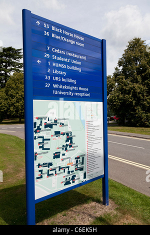 Information sign map for Whiteknights, Reading University Stock Photo ...