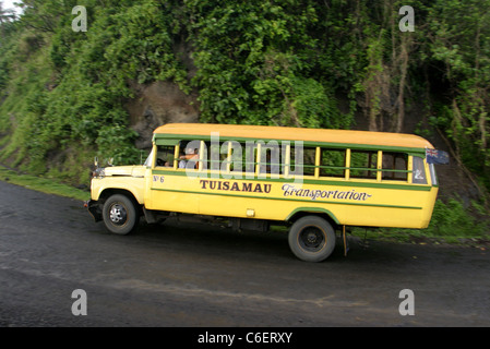 Western Samoa, Upolu Island bus transportation Stock Photo - Alamy