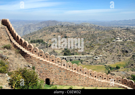 Old stone steps and ramparts leading to Badal Mahal Palace Kumbhalgarh ...