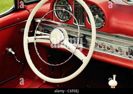 Cockpit detail of an old german sports car Stock Photo - Alamy