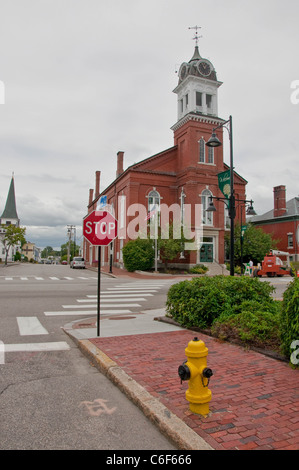 downtown the city of saco, maine, usa Stock Photo - Alamy
