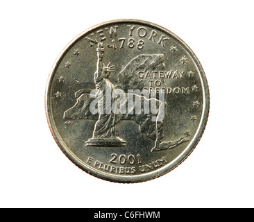 New York State quarter 2001 Stock Photo - Alamy