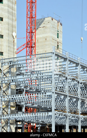 Column beam & girders on construction industry building site including ...