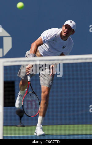 Mardy Fish (USA) competing at the 2011 US Open Tennis Stock Photo - Alamy