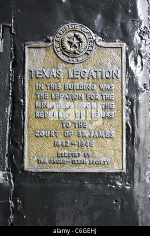 Texas Embassy in London Plaque Stock Photo - Alamy