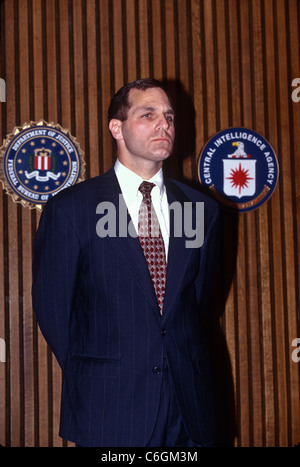 FBI Director Louis Freeh announces the arrest of double-agent Harold ...