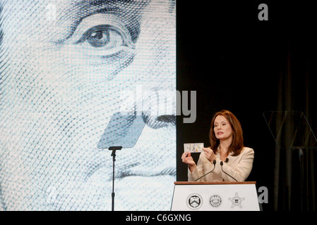 Rosa Gumataotao Rios, Treasurer of the United States, speaks at the ...