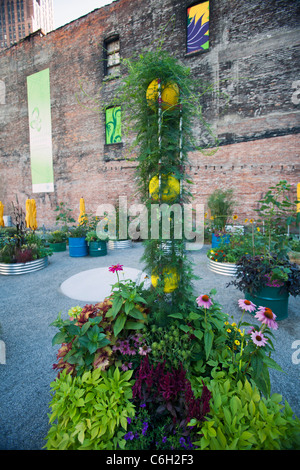 Detroit, Michigan - Lafayette Greens, a downtown community garden/park ...