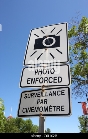 Traffic photo enforcement warning sign Stock Photo - Alamy